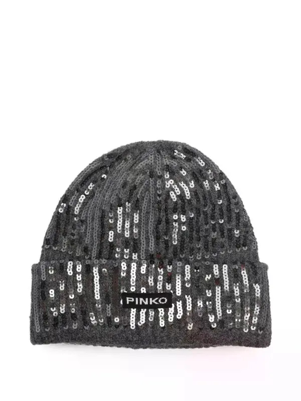 Pinko Bembusa Sequin Beanie Hat