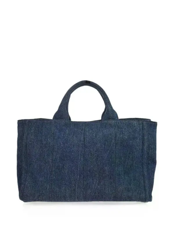 Prada 2010-2020s Canapa Studded-embellished Tote Bag