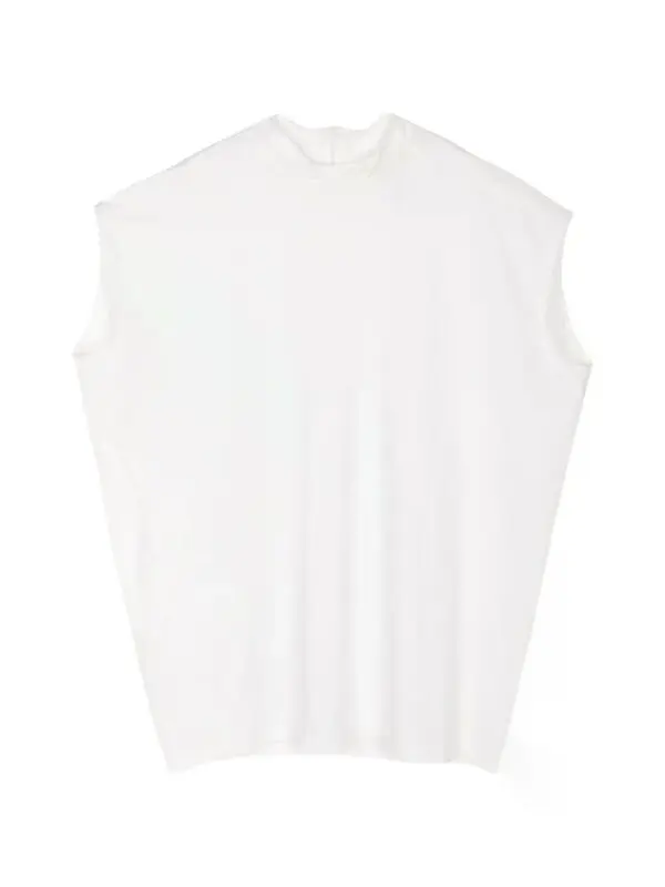 LESS Sculptural Crew-neck Vest - White