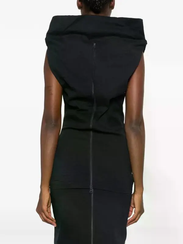 Issey Miyake Asymmetric Neck Sleeveless Top