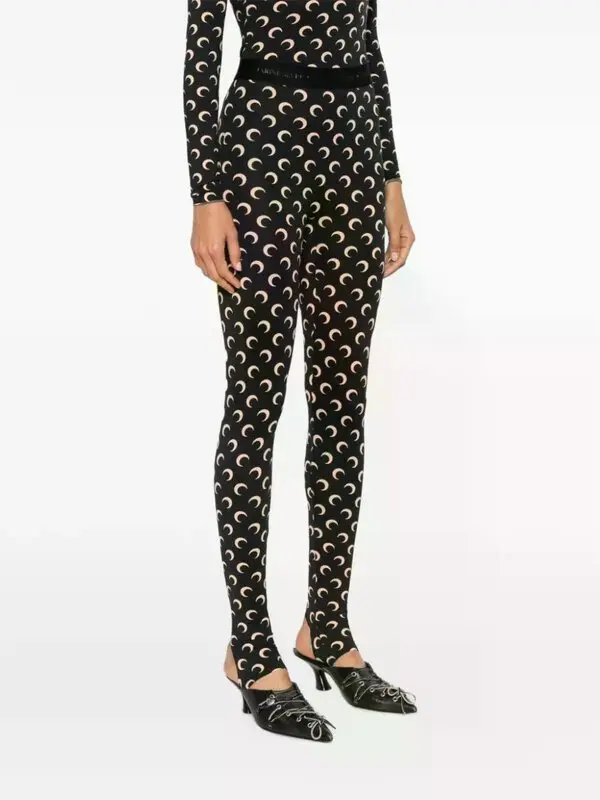 MARINE SERRE Moon-print Leggings