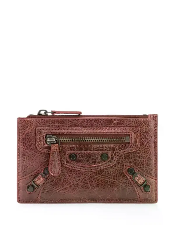 Balenciaga Le City Long Coin And Card Holder In Berry - Red