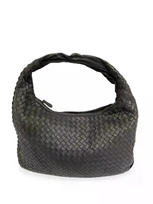 Bottega Veneta 2000s Intrecciato Veneta Shoulder Bag - Black