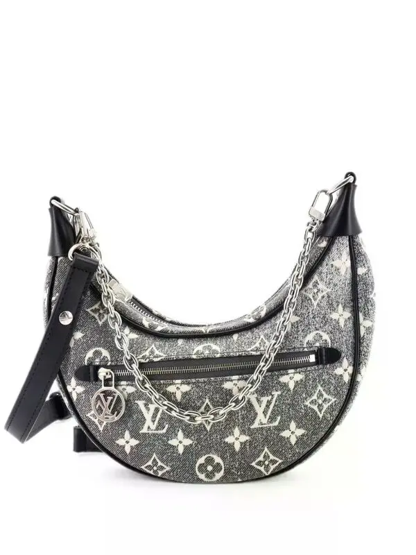LOUIS VUITTON Loop Handbag Monogram Jacquard Denim Hobo Bag