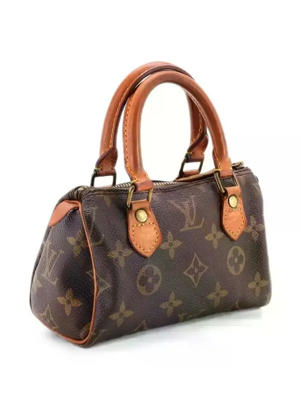 LOUIS VUITTON Speedy Mini Hl Handbag Monogram Canvas Satchel