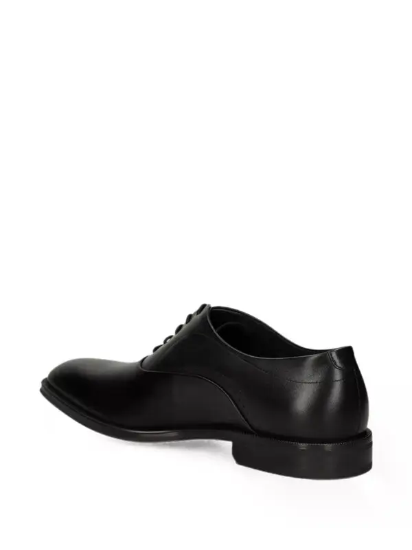 BOSS Leather Oxford Shoes With Perforated Details And Lace-up Fastening