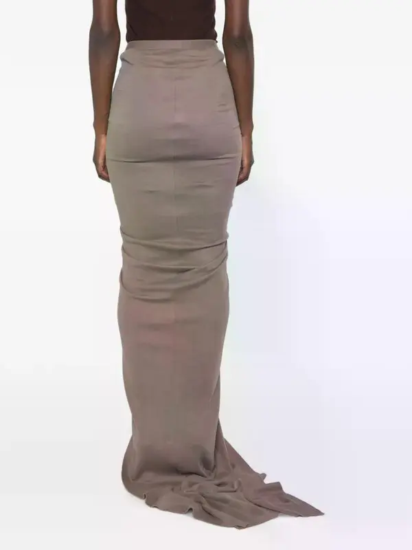 Rick Owens Drawstring Asymmetric Maxi Skirt