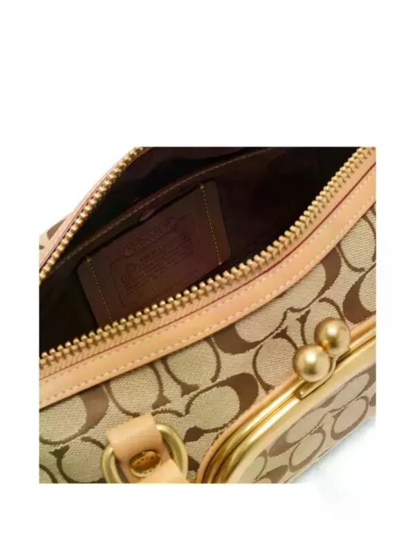 COACH 28 Kisslock Barrel Tote Bag