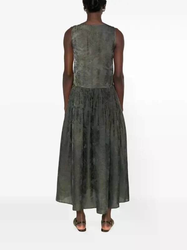 UMA WANG Ardal Jacquard-pattern Midi Dress