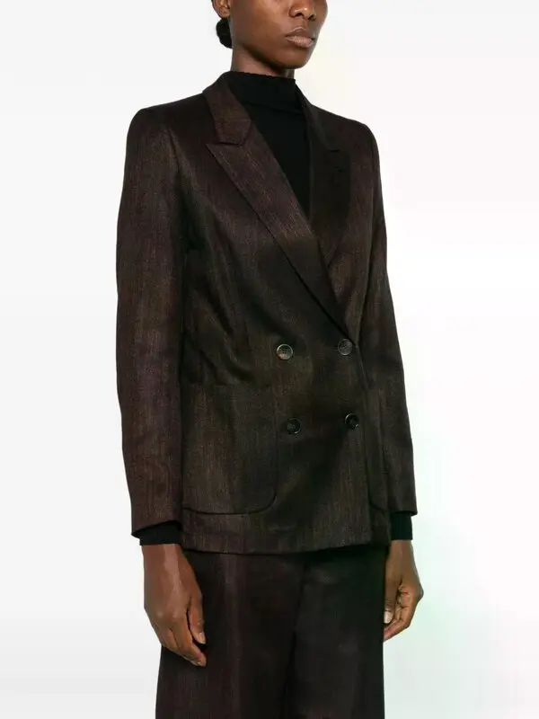 LARDINI Double-breasted Peaked-lapel Blazer