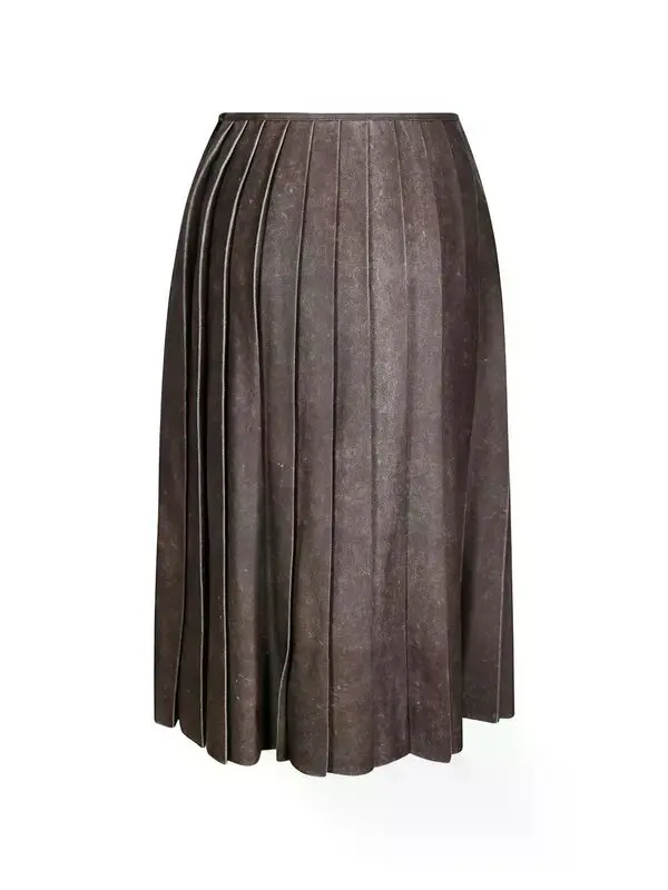 DIESEL® Pleated Logo Plaque Skirt