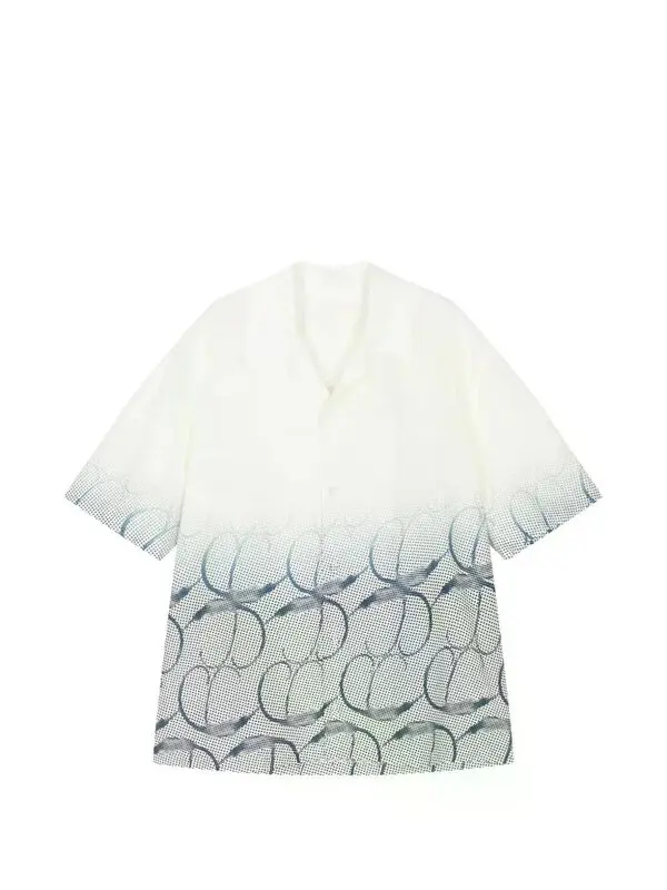 CROQUIS Printed Short-sleeves Shirt - White