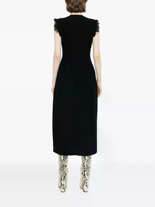 LESS Fringed Midi Dress