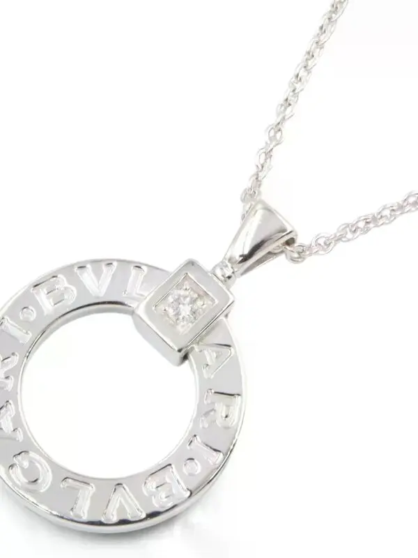 BVLGARI 2010s Diamond Necklace - Silver