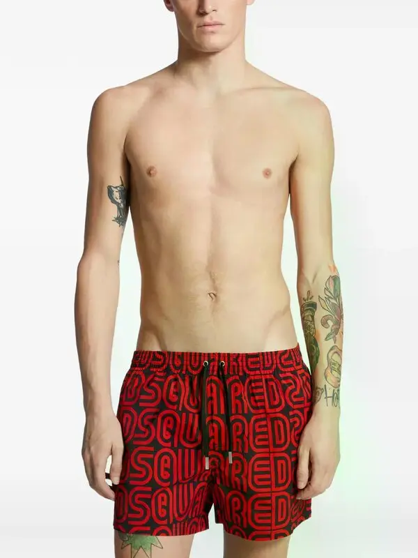 Dsquared2 All-over Logo Midi Swim Boxer