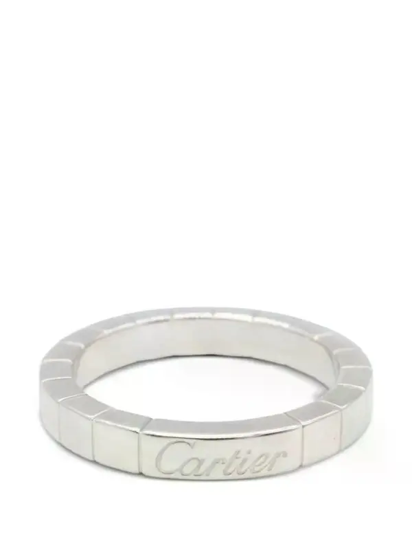 Cartier 18k White Gold Square-panelled Ring - Silver