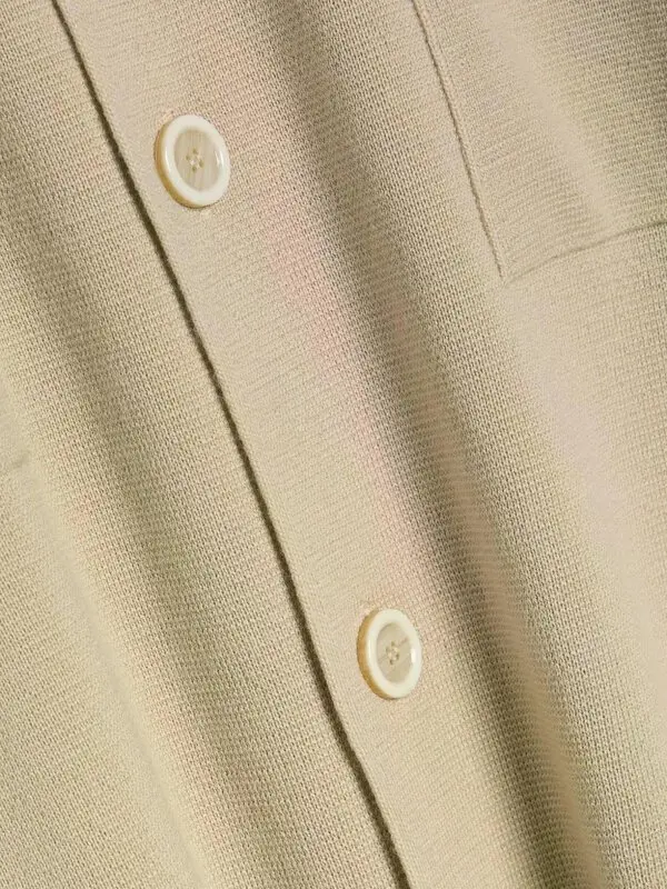 LARDINI Knitted Button-up Shirt Jacket