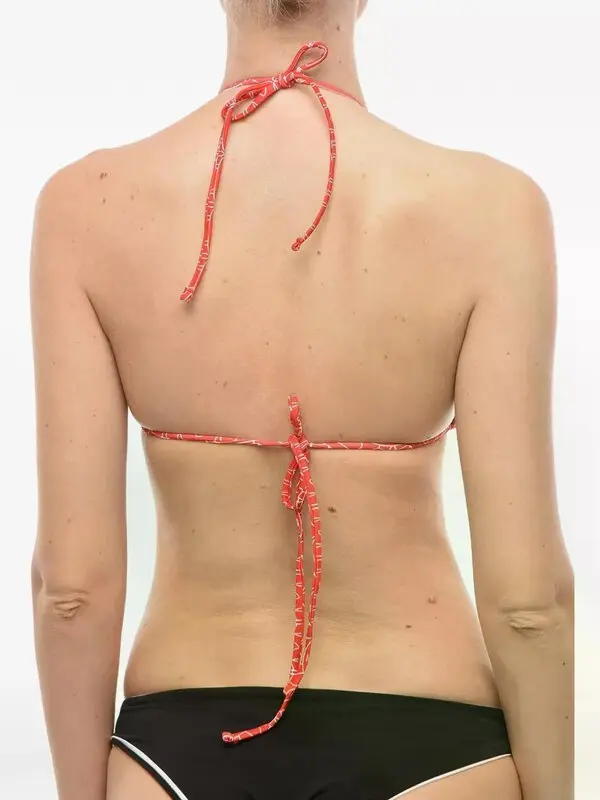 Karl Lagerfeld Logo-print Triangle-shape Bikini Top