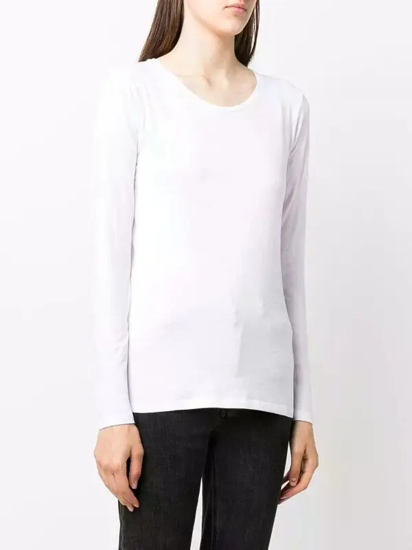 Majestic Filatures Long Sleeve Round Neck T-shirt - White