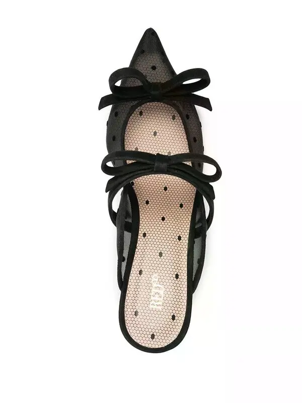 Red Valentino Pointed-toe Bow-detail Mules