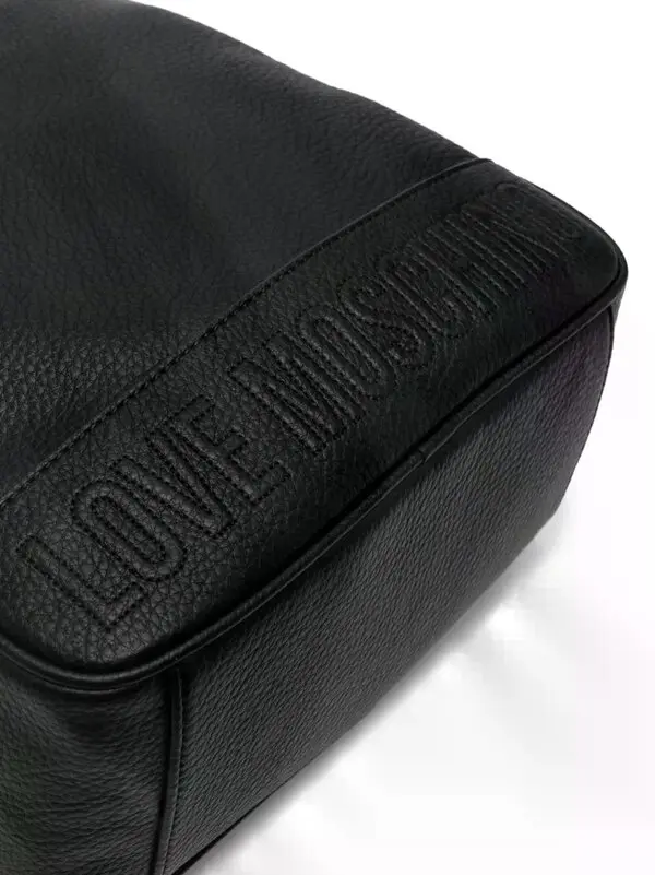 Moschino Logo-embossed Faux-leather Backpack