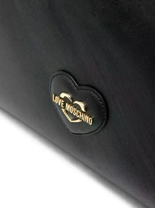 Moschino Logo-plaque Textured Tote Bag