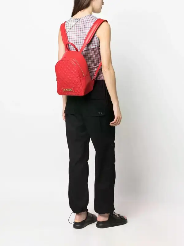Moschino Quilted Logo-plaque Backpack