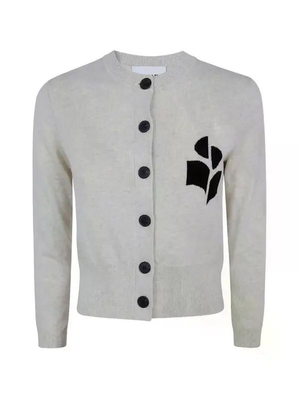 MARANT ETOILE Newton Logo-intarsia Cardigan