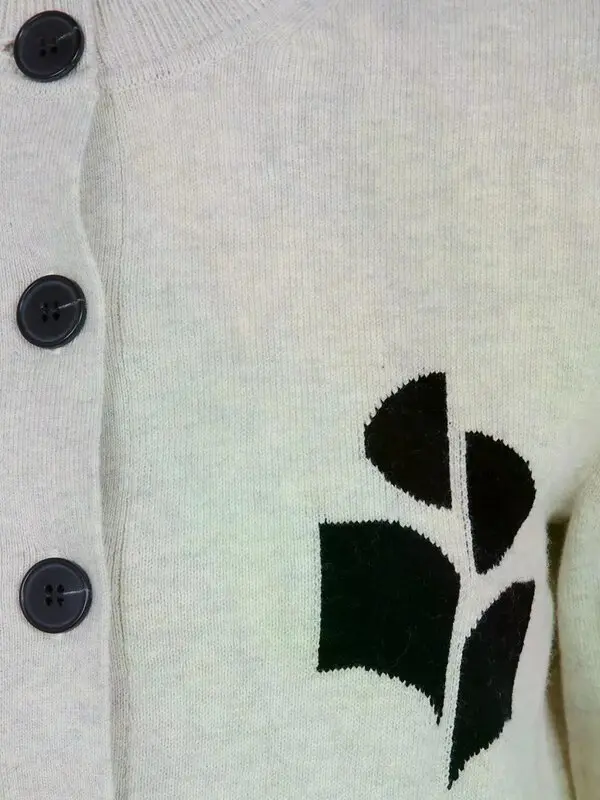 MARANT ETOILE Newton Logo-intarsia Cardigan