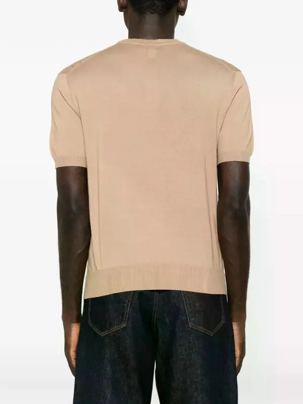 Canali Diamond-knit Short-sleeve T-shirt