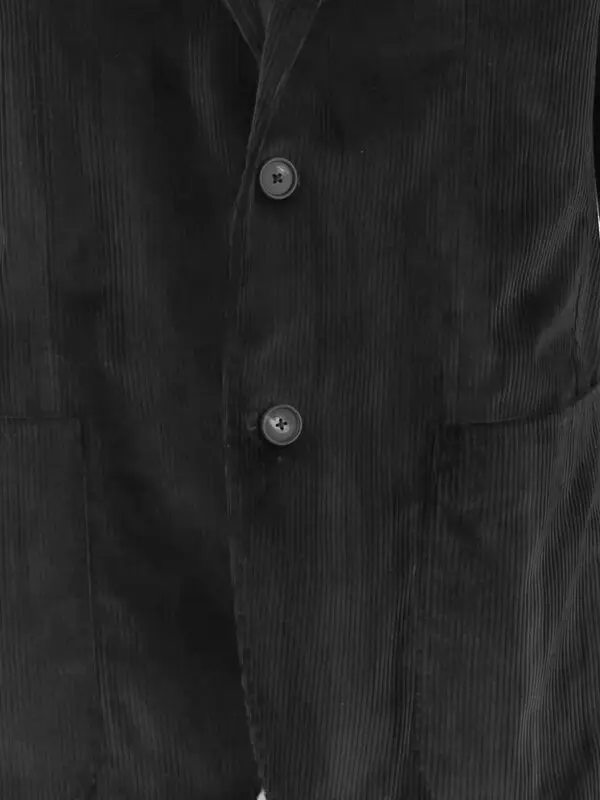Tagliatore Single-breasted Corduroy Blazer - Black