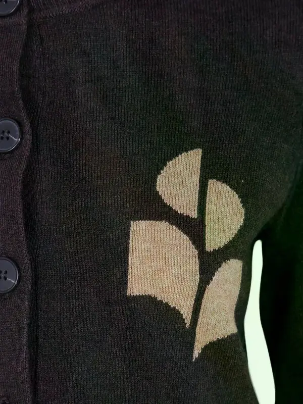 MARANT ETOILE Newton Logo-intarsia Cardigan