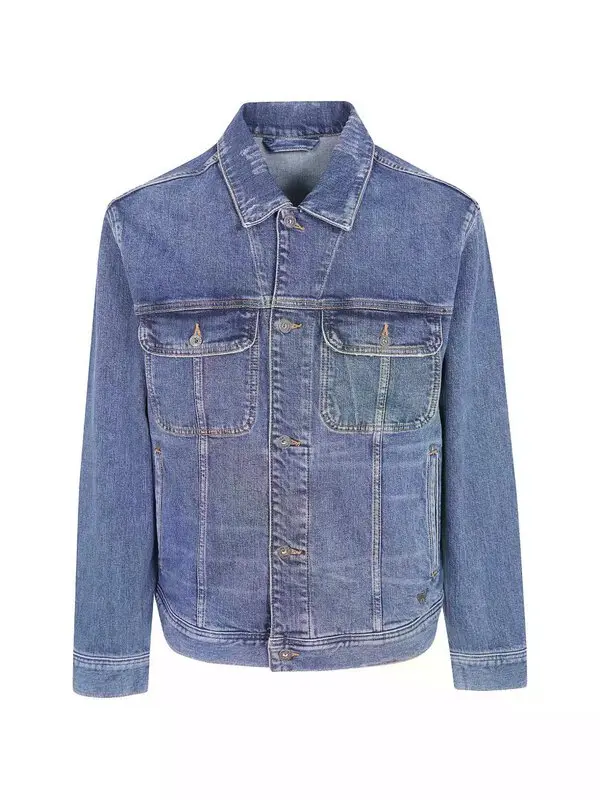 Emporio Armani Faded Denim Trucker Jacket