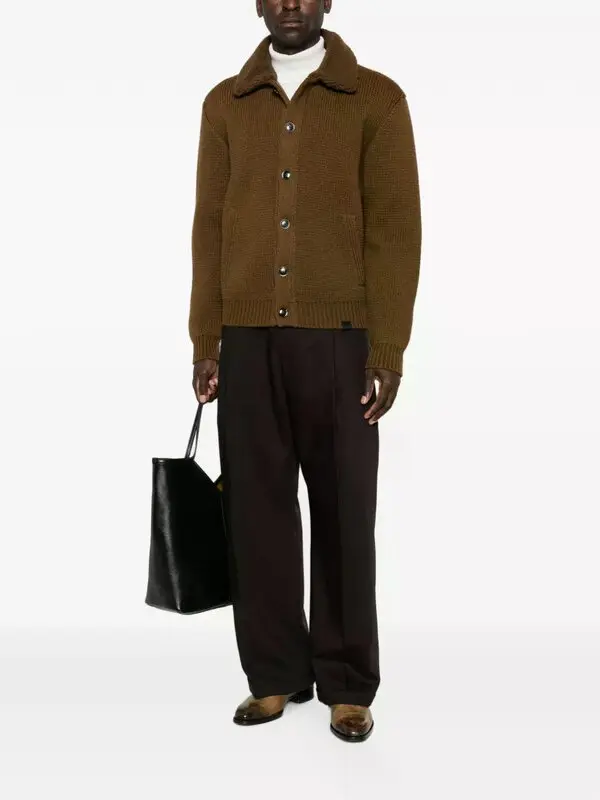 TOM FORD Shearling-collar Cardigan