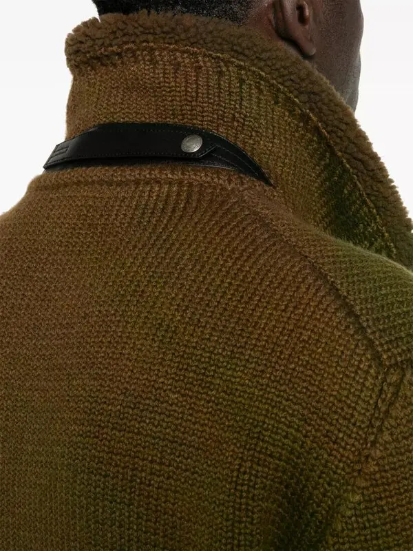TOM FORD Shearling-collar Cardigan