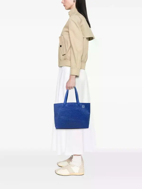 Loewe 2015 Anagram Embossed Leather T Shopper Tote Bag
