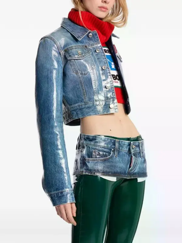Dsquared2 Dean Iced-wash Denim Jacket