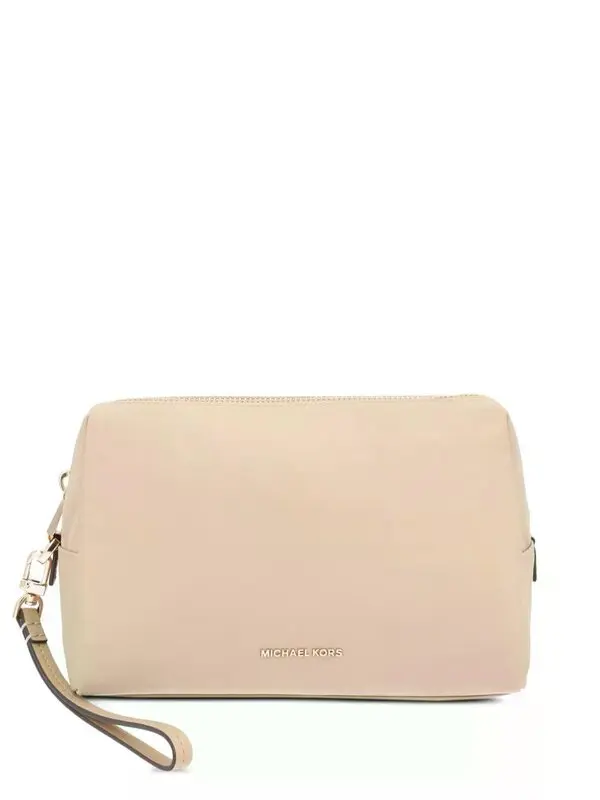 Michael Kors Zadie Logo Plaque Wristlet Pouch - Neutrals