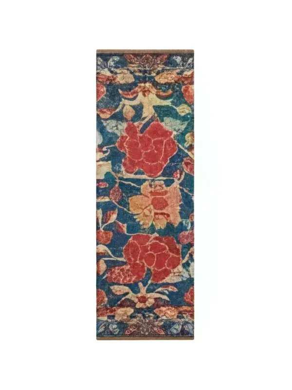 PIERRE-LOUIS MASCIA Floral-print Silk-blend Scarf - Blue
