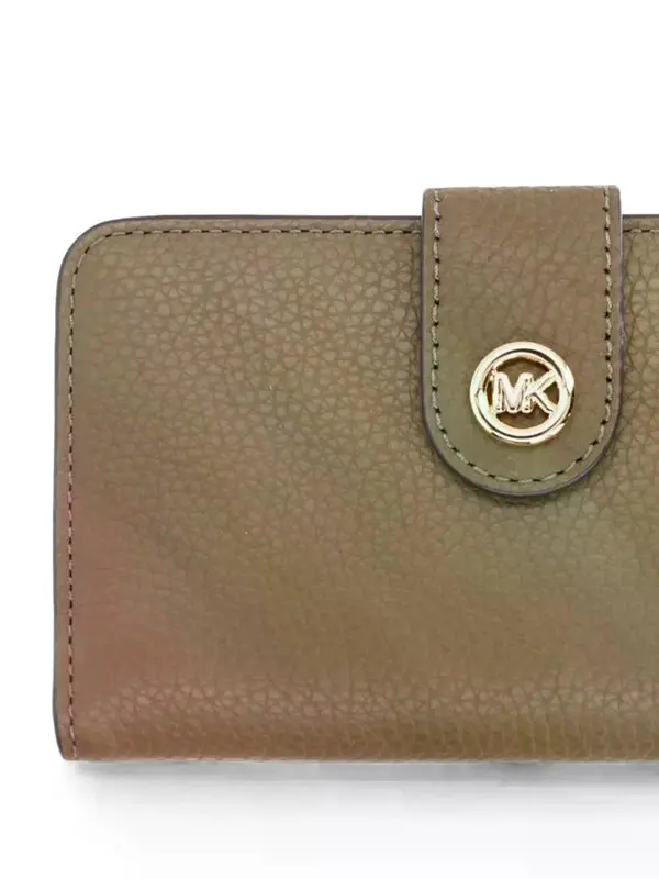 Michael Kors Medium Logo-plaque Pebbled-leather Wallet