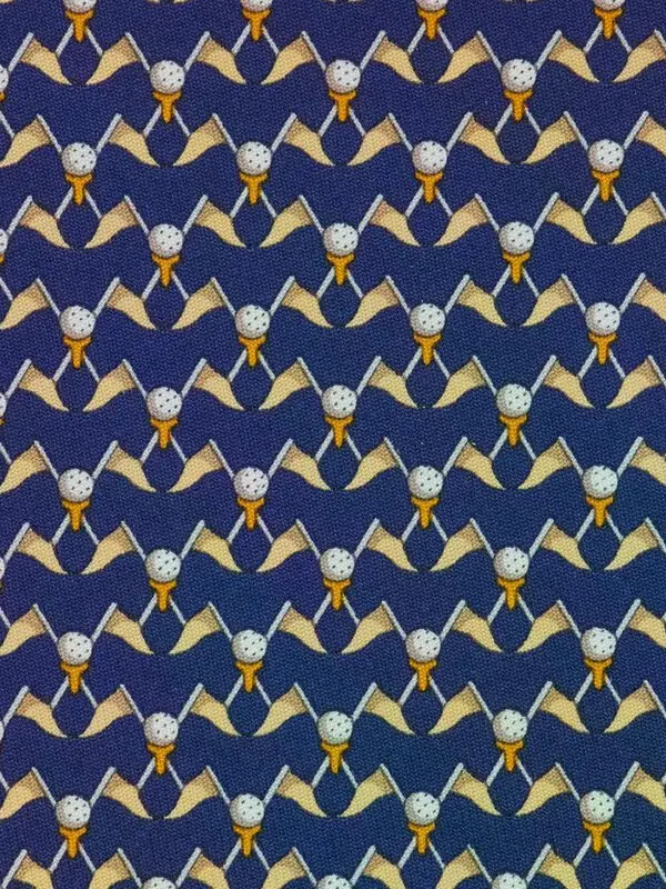 FERRAGAMO Silk Golf Print Neck Tie