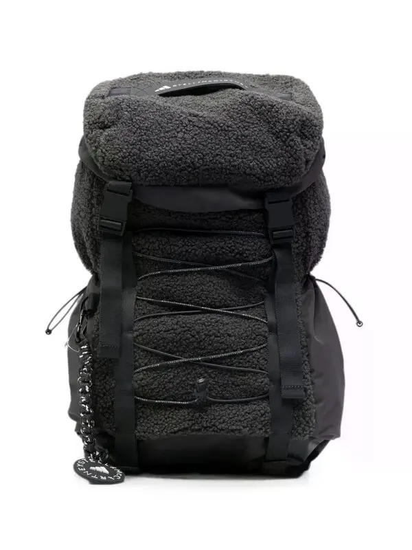 Adidas By Stella McCartney Fleece-texture Buckle-fastening Backpack