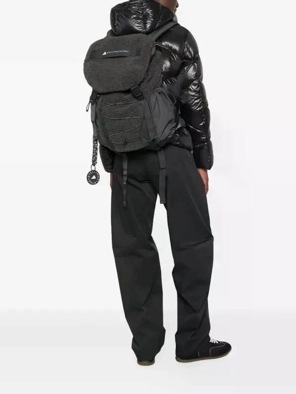 Adidas By Stella McCartney Fleece-texture Buckle-fastening Backpack