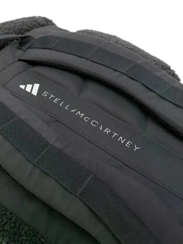 Adidas By Stella McCartney Fleece-texture Buckle-fastening Backpack