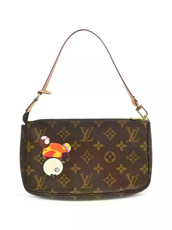 LOUIS VUITTON 2004 Panda Monogram Pochette Accessories Tote Bag - Brown