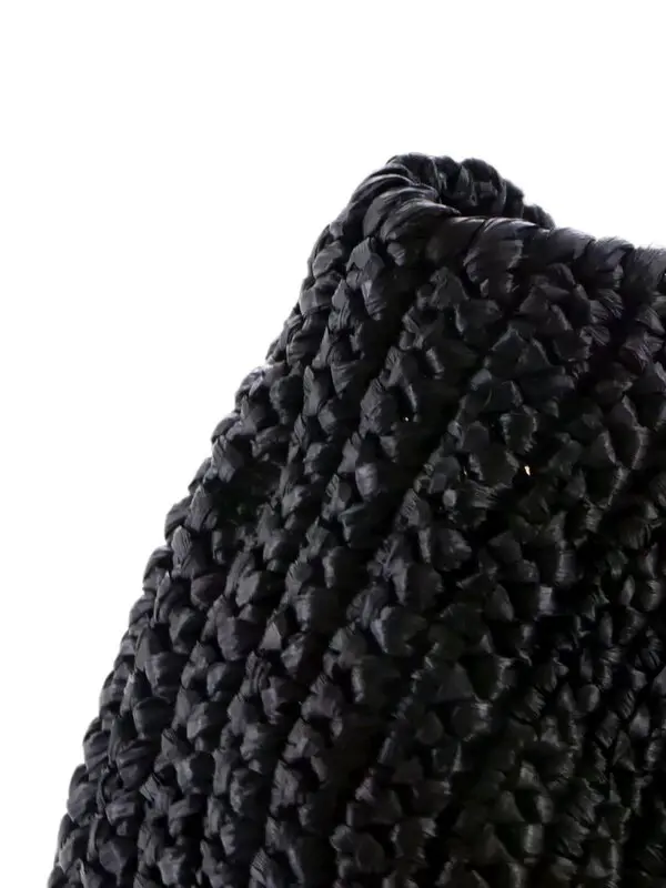 Prada Basket Crochet Raffia Small Tote Bag