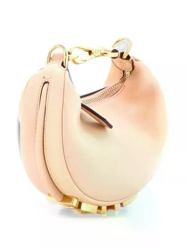 Fendi Fendigraphy Bag Leather Nano Hobo Bag