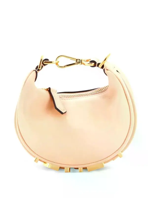 Fendi Leather Nano Hobo Bag - Neutrals