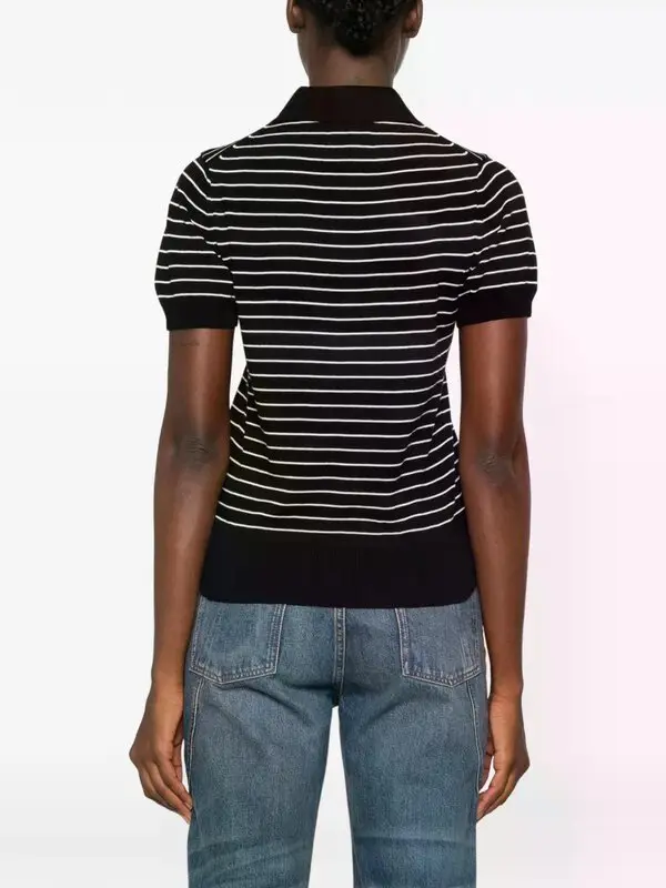A.p.c. Striped Knit Polo Shirt