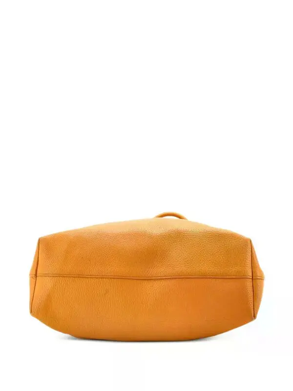 Prada Vitello Daino Convertible Shopper Tote Bag - Yellow